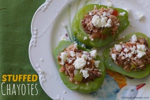 Spicy Stuffed Chayotes - Nibbles and Feasts