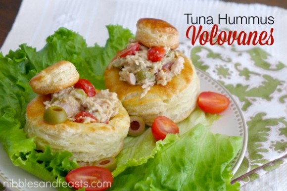 Tuna Hummus Volovanes - Nibbles and Feasts