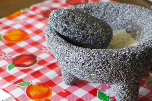 How to Prep a New Molcajete | Como Curar un Molcajete Nuevo - Nibbles ...