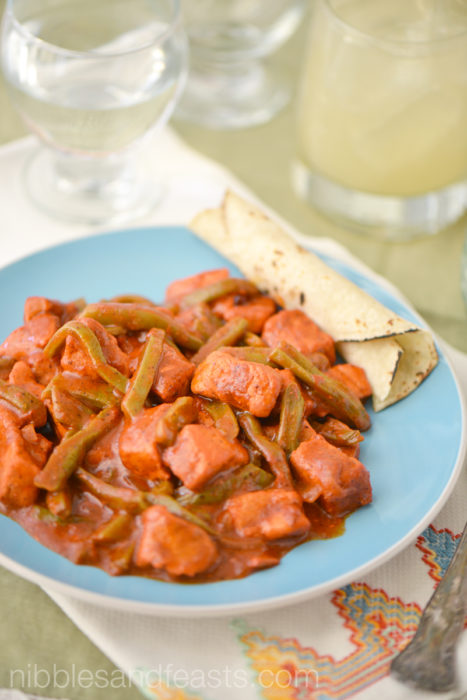 Achiote Pork with Cactus Strips - Nibbles and Feasts