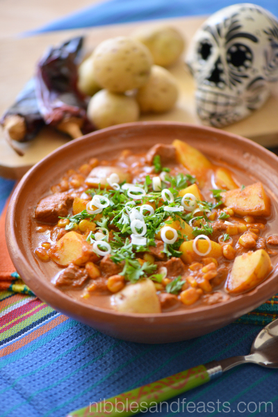 Papas en Mole - Nibbles and Feasts