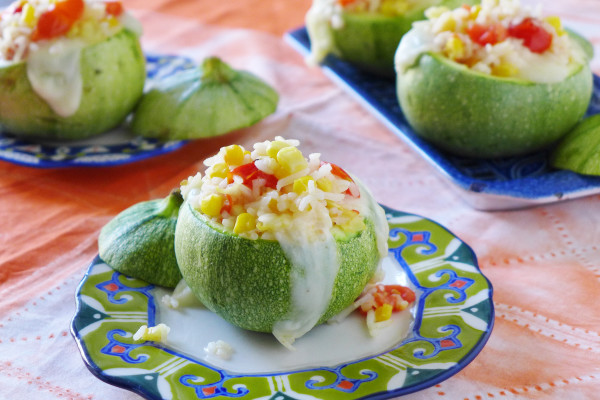 Stuffed Eightball Squash - Nibbles and Feasts