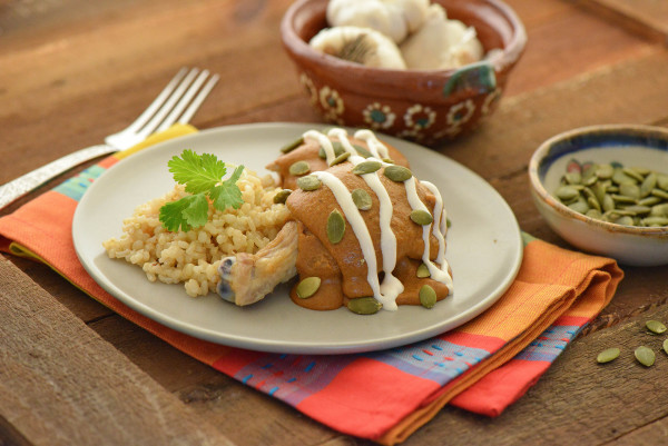 Creamy Chicken Pipian - Nibbles and Feasts