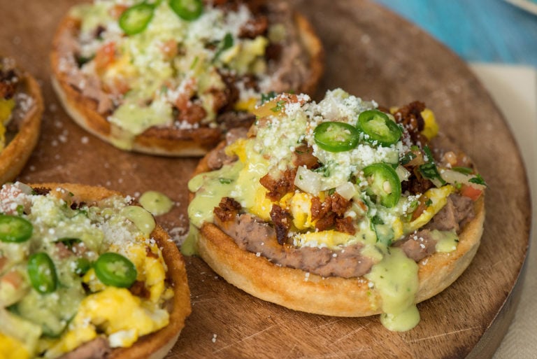 Breakfast Sopes - Nibbles and Feasts