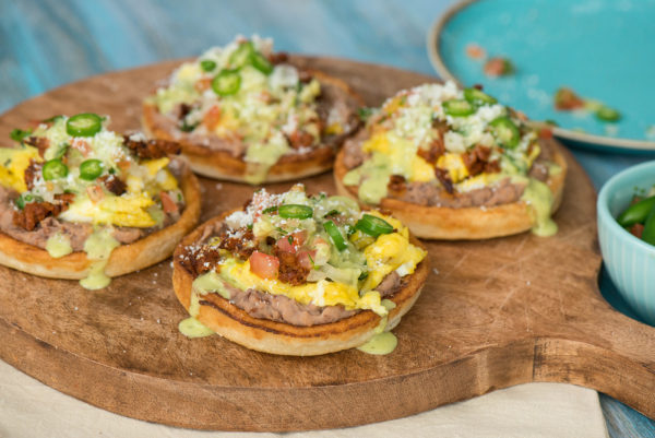 Breakfast Sopes - Nibbles and Feasts