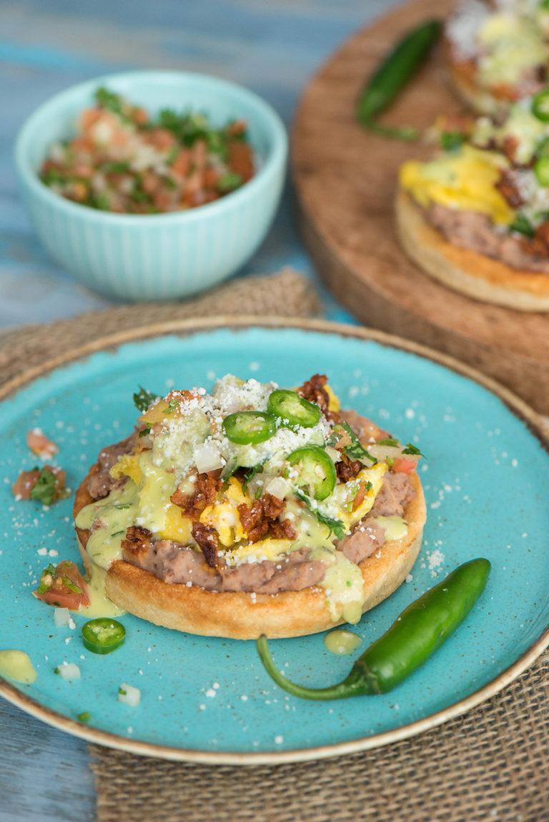 Breakfast Sopes - Nibbles and Feasts