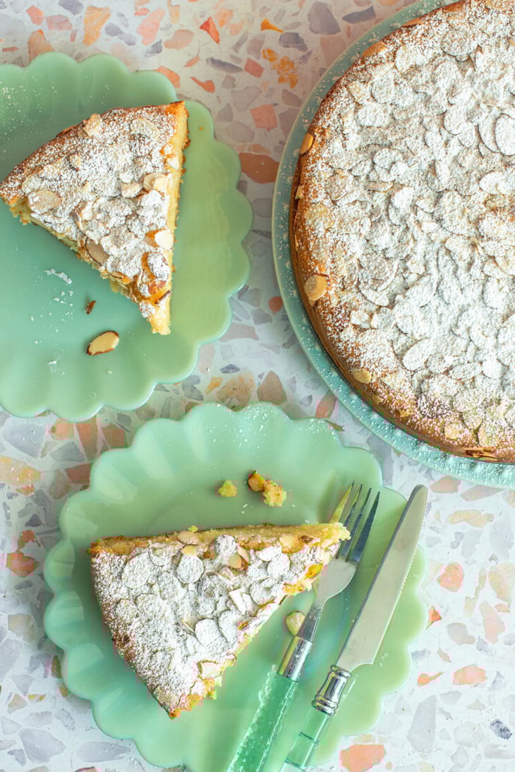 Nata Cake with Almonds - Nibbles and Feasts