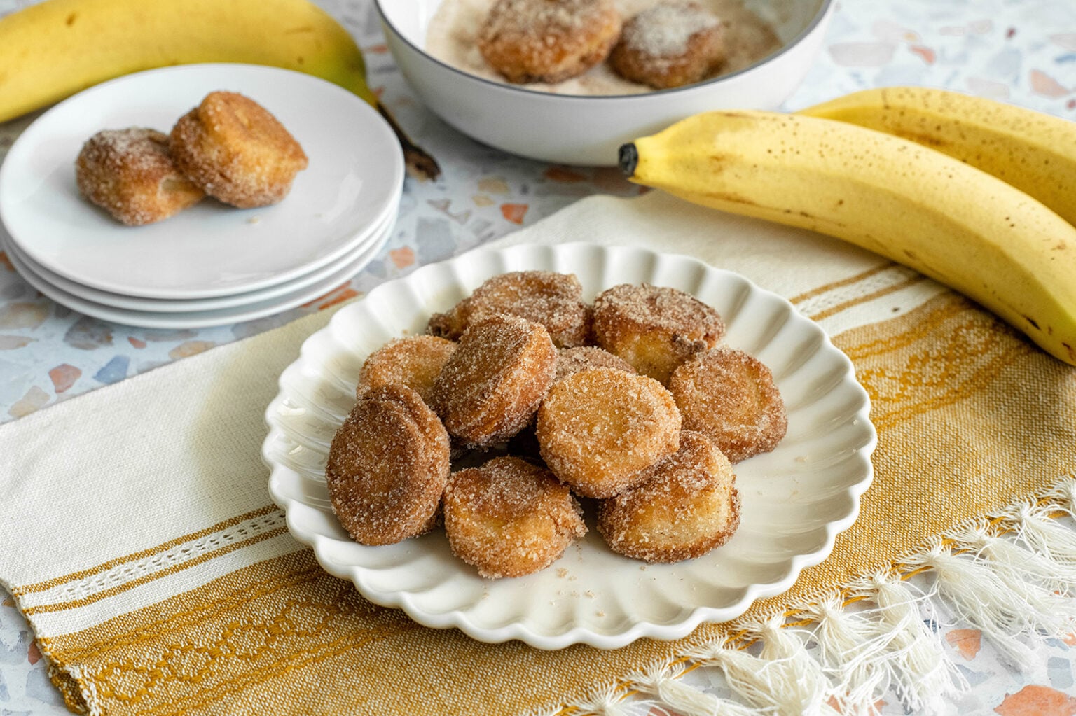 Bolitas de Platano - Battered Bananas - Nibbles and Feasts