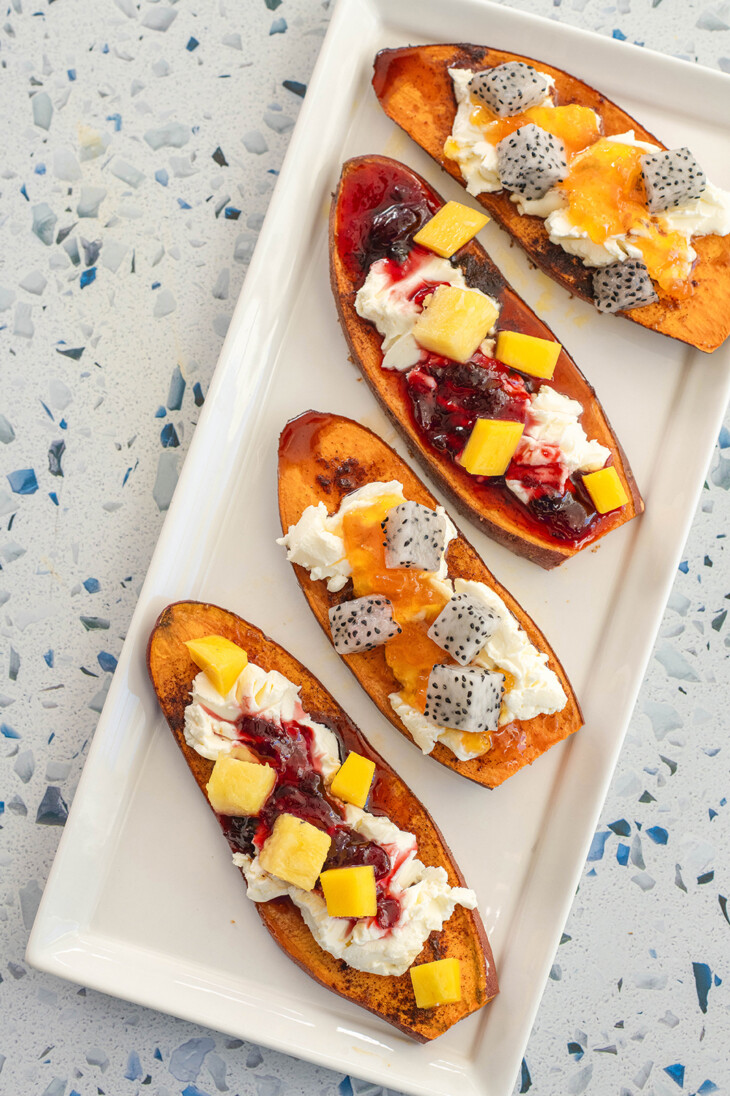 Sweet Potato Cinnamon Sugar Toast - Nibbles and Feasts