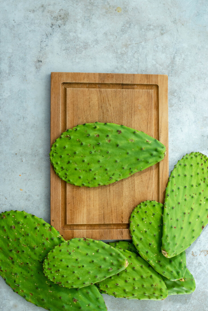 How to Cut and Cook Nopales (Cactus Pads) - Nibbles and Feasts