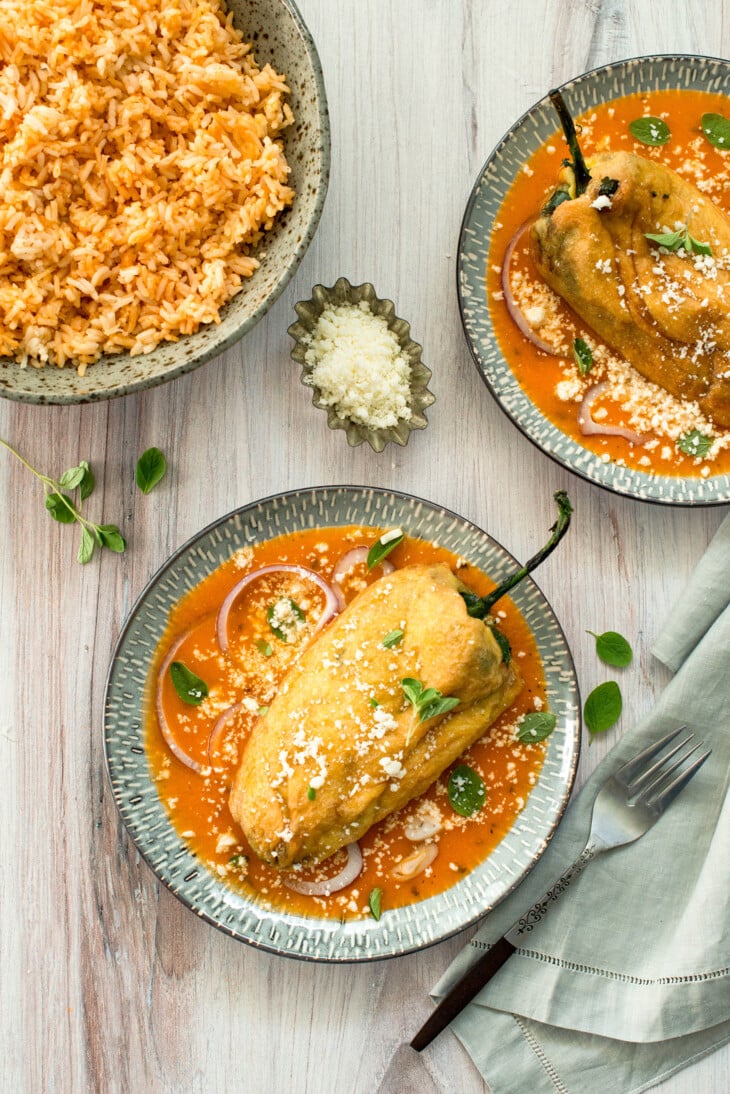 Chiles Rellenos - Nibbles and Feasts